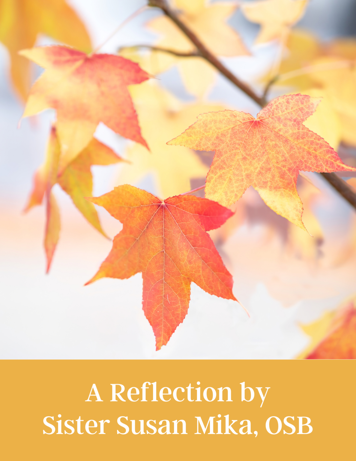 An October Opportunity to Reflect by Sister Susan Mika, OSB ...